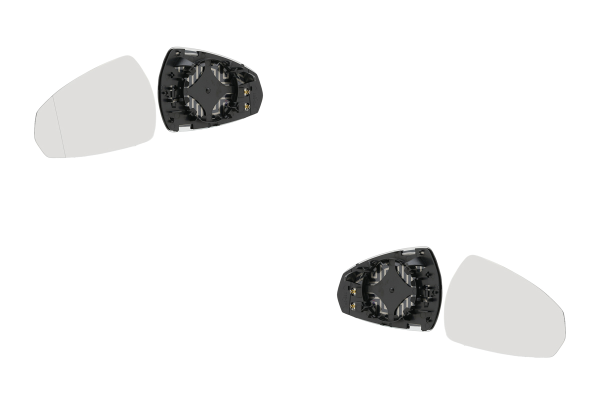 Vetro Specchietto Laterale Adatto A per Audi A3 8V 04/12- Set Sinistra e Destra
