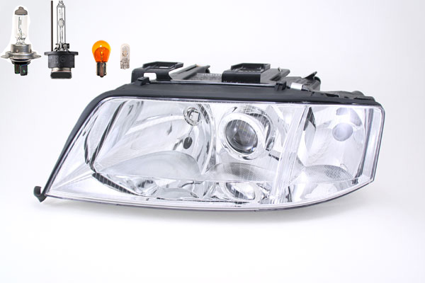 Faro Xenon Fronte Adatto A per Audi A6 4B 01/1997 - 09 SX Lampadine