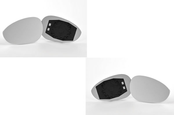 Vetro Specchietto Laterale Adatto A per Fiat Punto 199 10/05- Set SX Destra